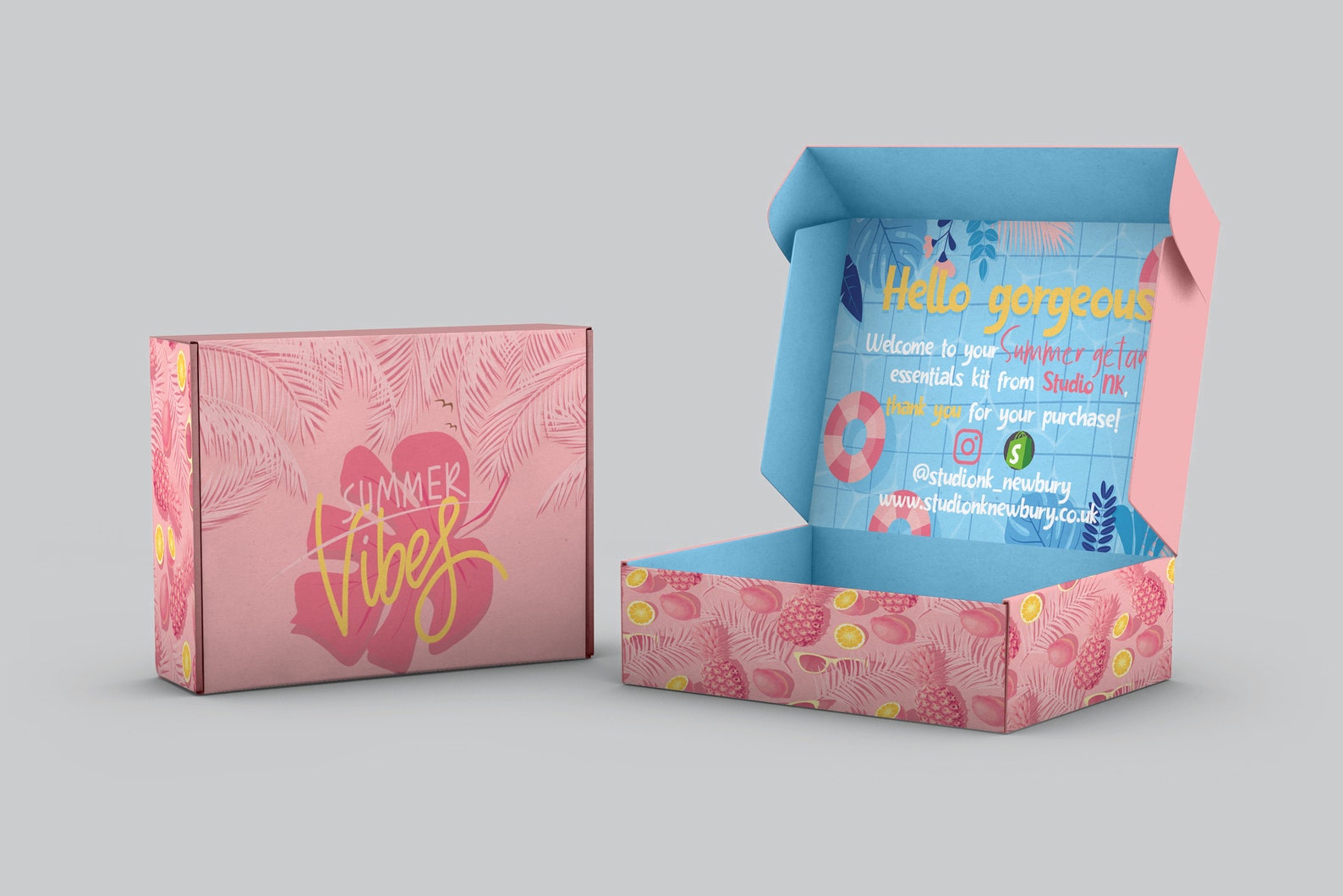 Custom Pink Mailer Box Design Template: Vibrant Brand Packaging ...