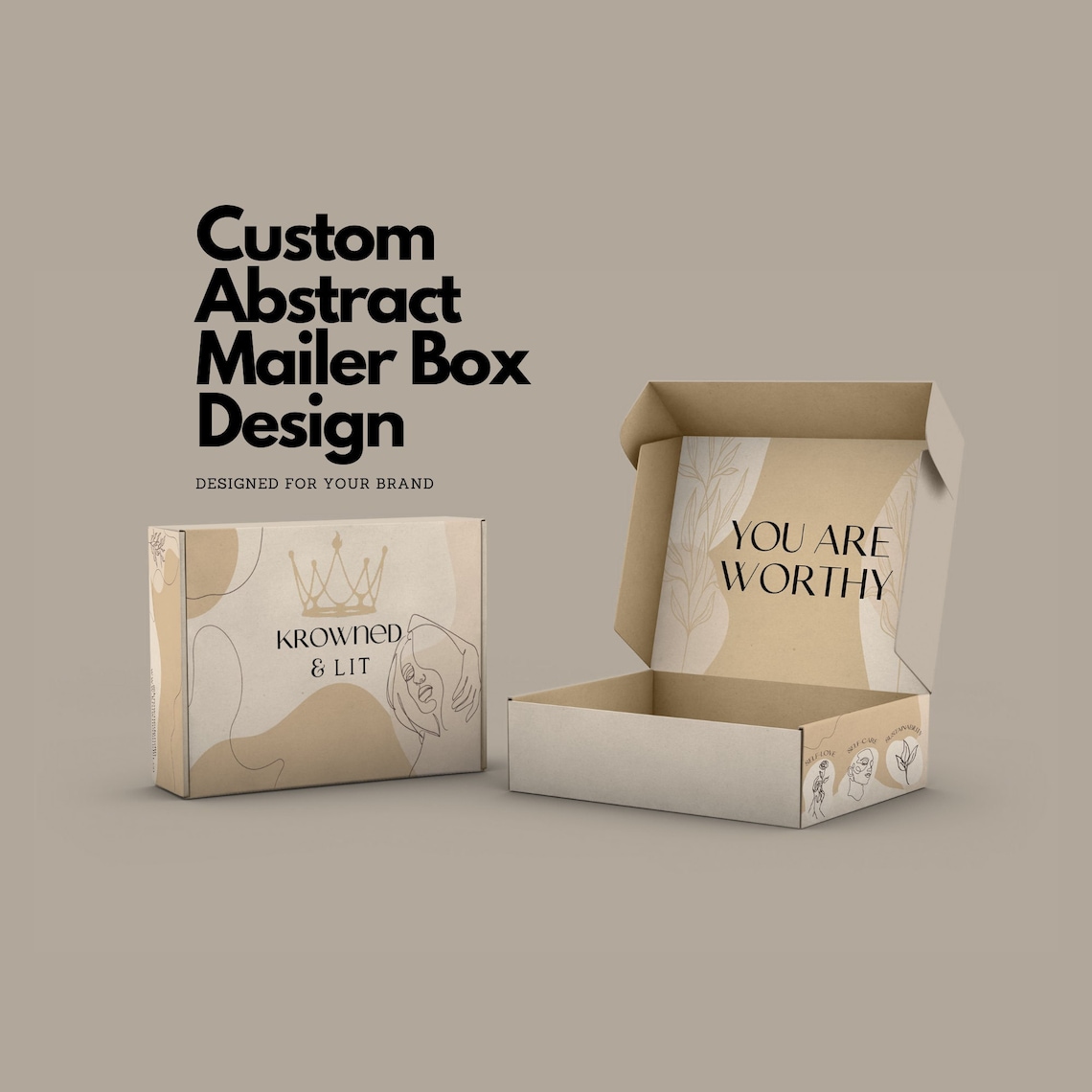 Custom Mailer Box Design Template Personalized Packaging for Businesses Digital Printable ...