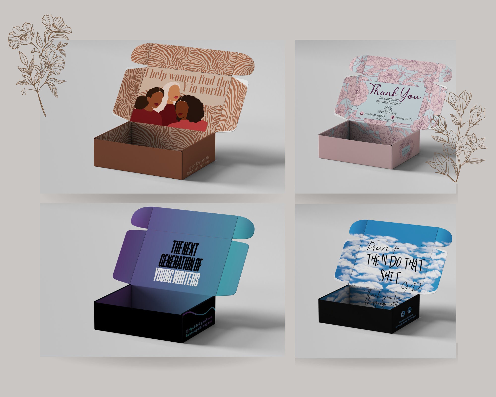 Custom Mailer Box Design Template | Personalized Packaging for Small ...