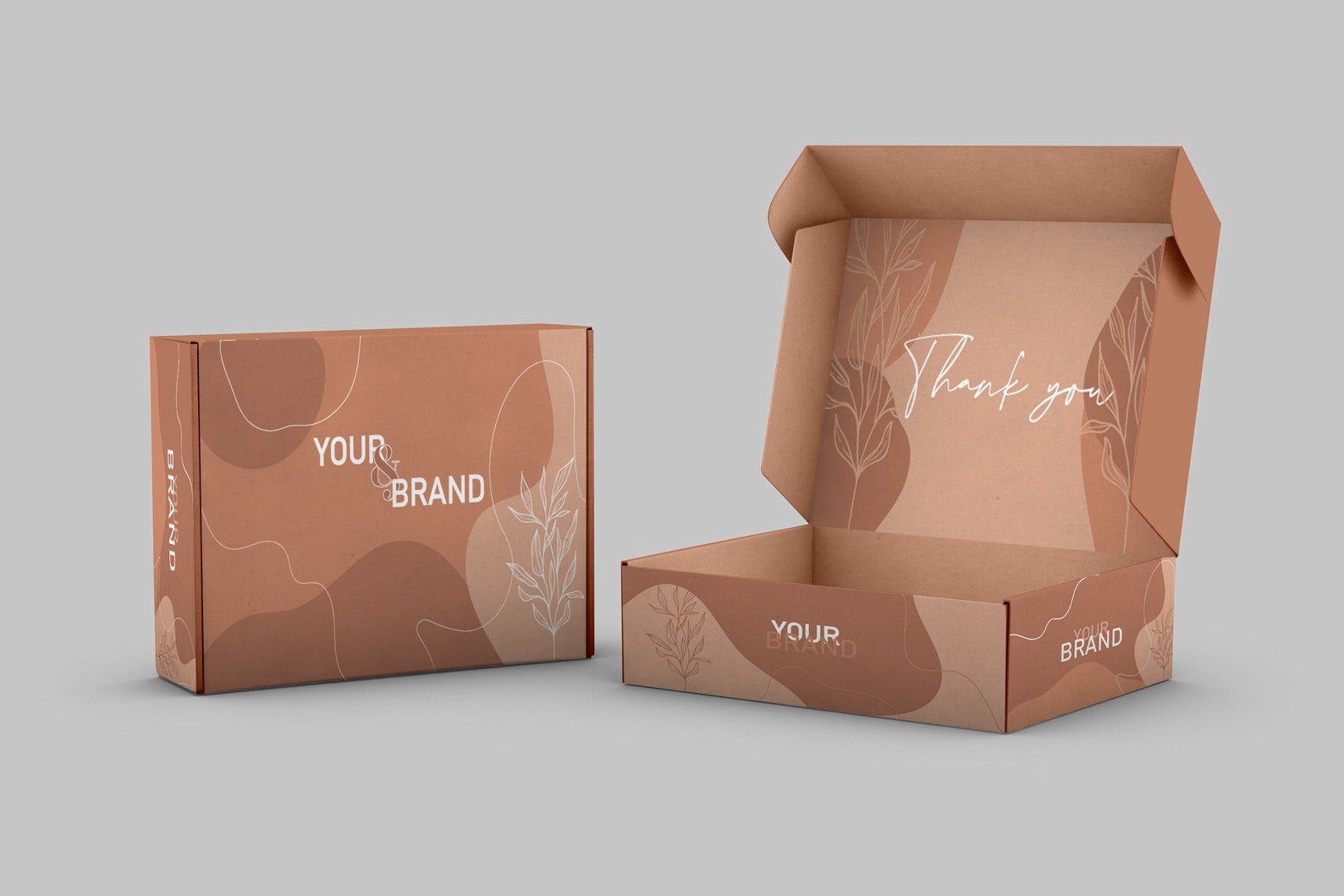 Neutral Abstract Flower Subscription Box Aesthetic Cardboard | Etsy Canada