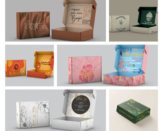 Custom Mailer Box Design Template: Printable DIY Packaging (digital ...