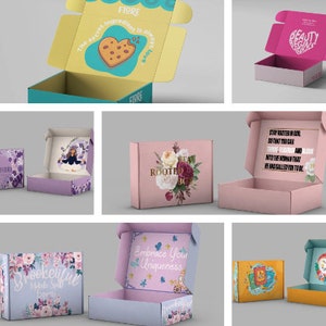 Custom Pink Mailer Box Design Template: Vibrant Brand Packaging ...