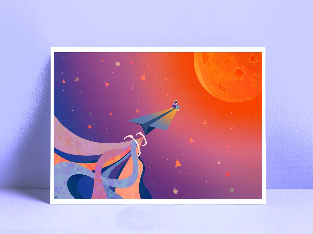 A4 | A6 Paper Space Plane Poster and Map - Etsy