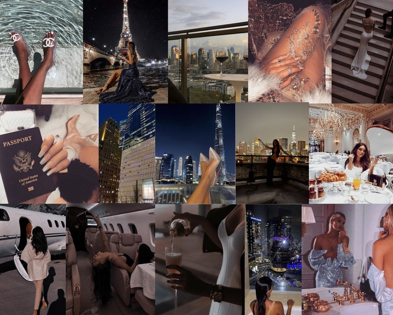 60pcs Rich Girl Photo Wall Collage Kit Esthetisch Roze - Etsy Nederland