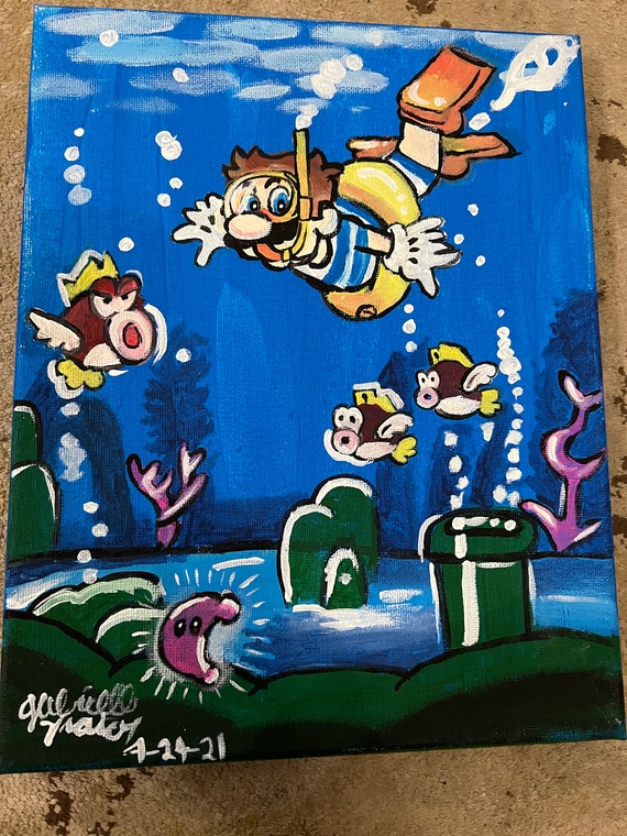 Super Mario Odyssey Underwater Scene | Etsy