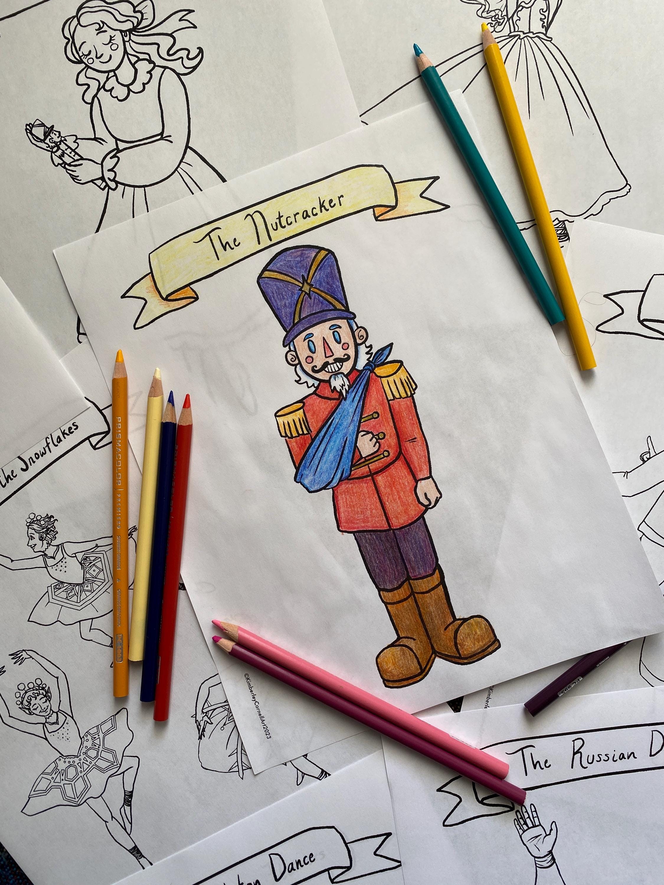 11 Nutcracker Ballet Coloring Pages Digital PDF - Etsy