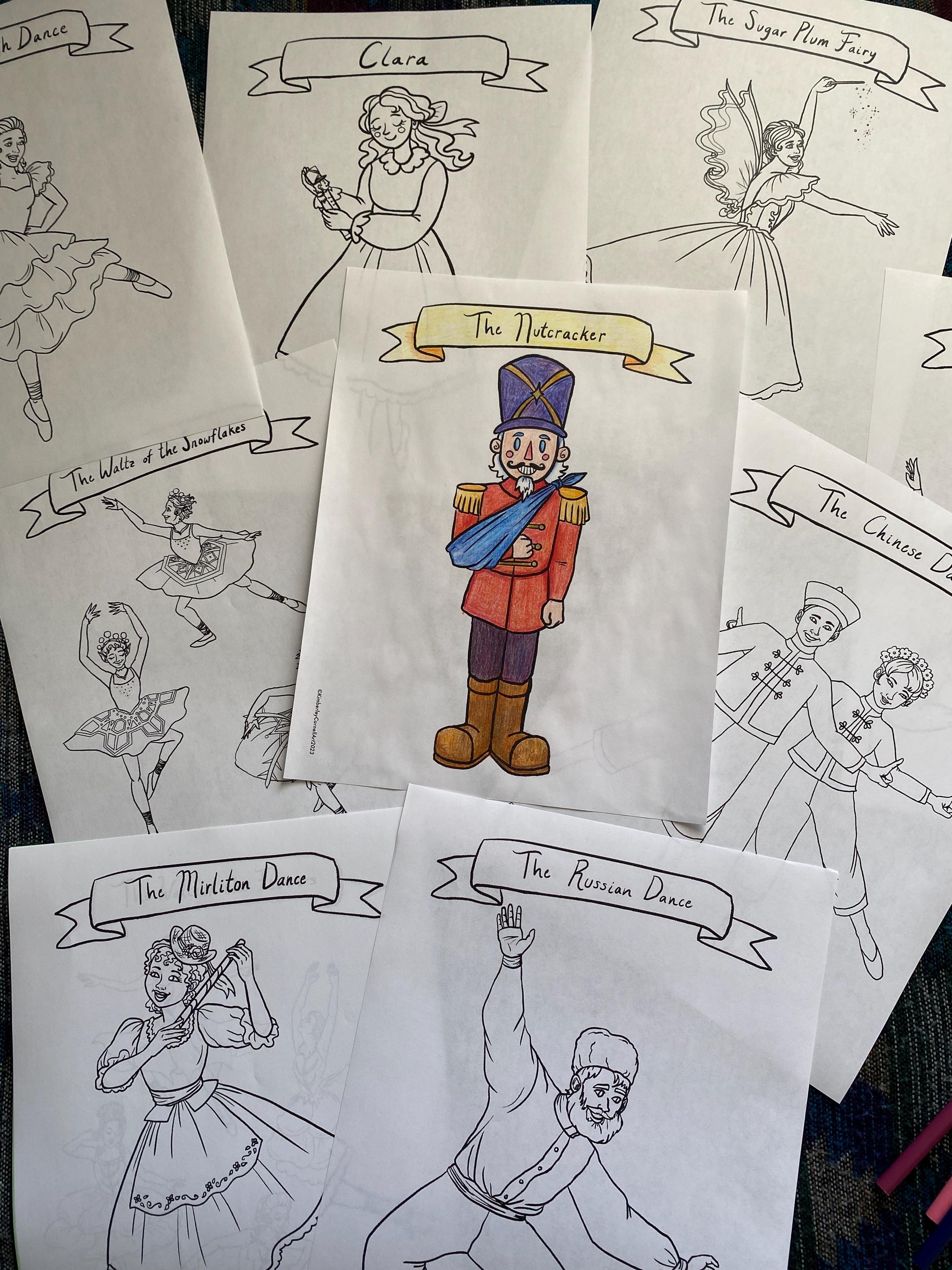 11 Nutcracker Ballet Coloring Pages Digital PDF - Etsy