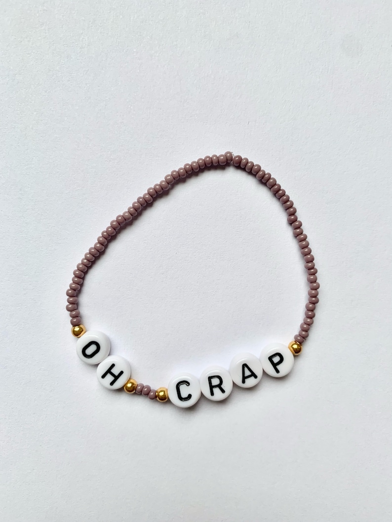 Custom/personalised Subversive/rude/funny Beaded Bracelets - Etsy