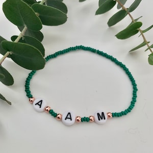 Personalised Beaded Initial Bracelet - Etsy