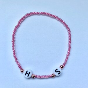 Personalised Beaded Initial Bracelet - Etsy