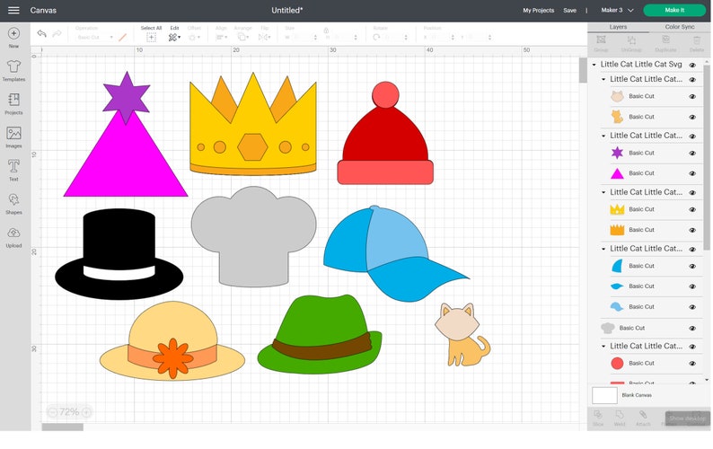 Little Cat Felt Story - SVG and PDF Files ONLY - Etsy