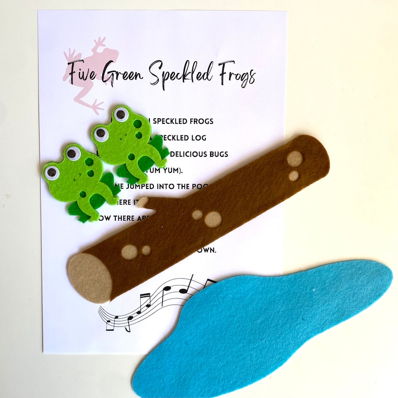 Five Green Speckled Frogs - SVG and PDF Files Only - Etsy