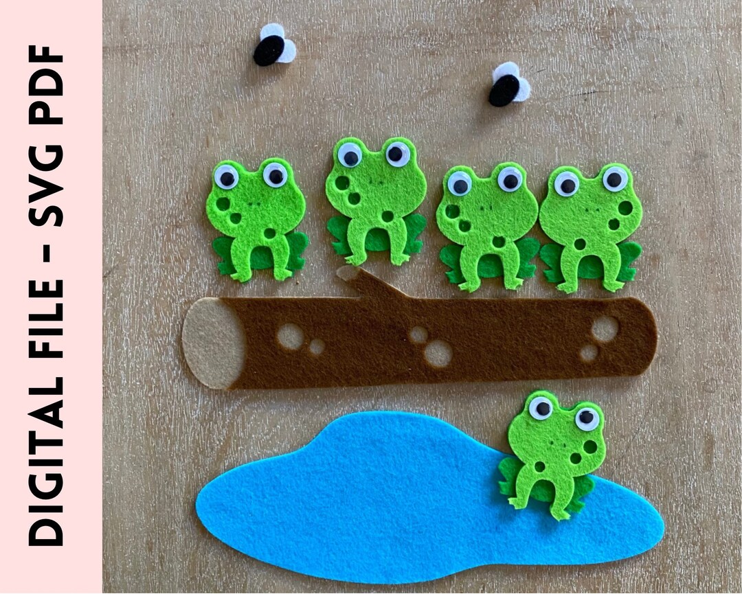 Five Green Speckled Frogs - SVG and PDF Files Only - Etsy