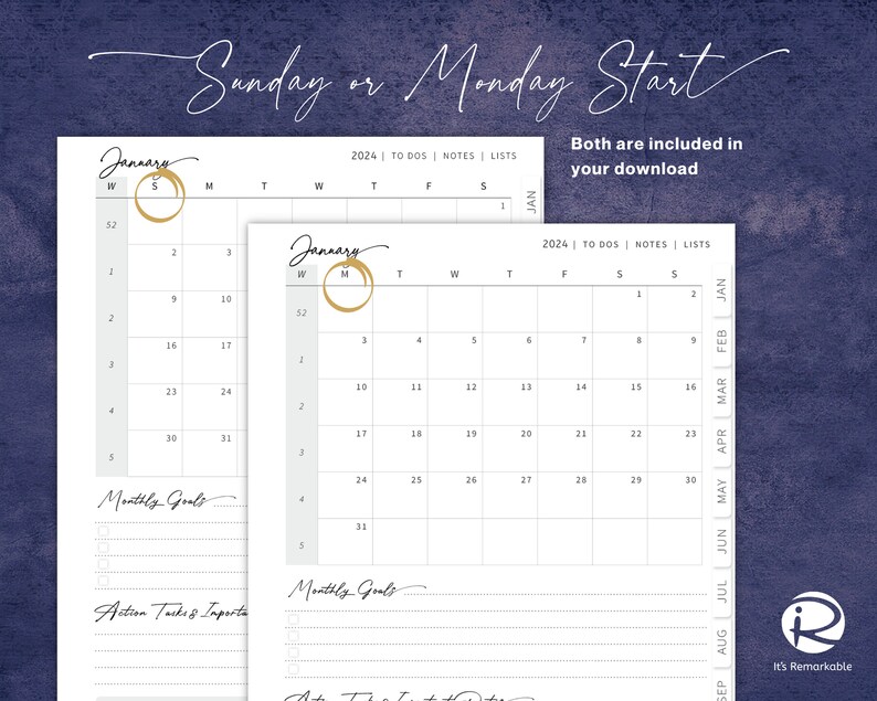 Daily Journal 2024 Tablet Template for Remarkable 2 Pdf Stylized Daily ...