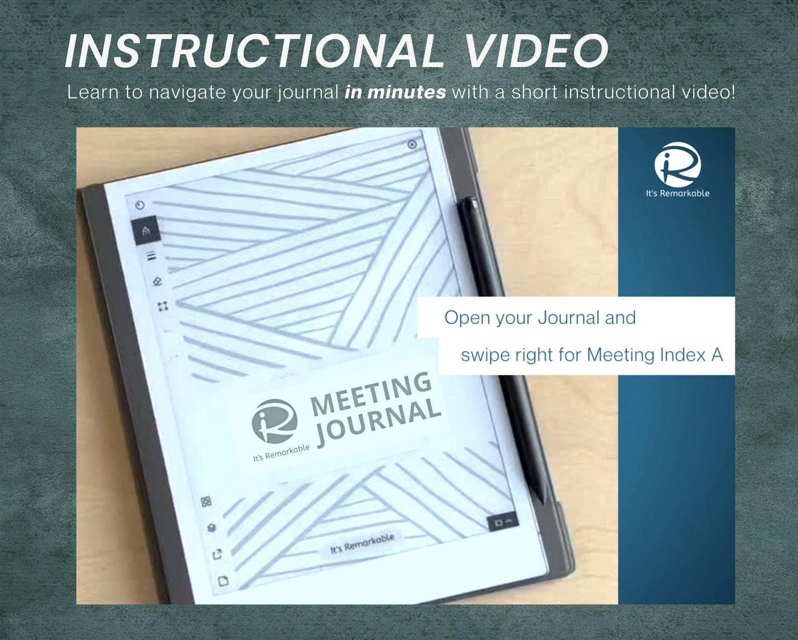 Remarkable 2 Template | Undated Meeting Journal | Meeting Notes ...
