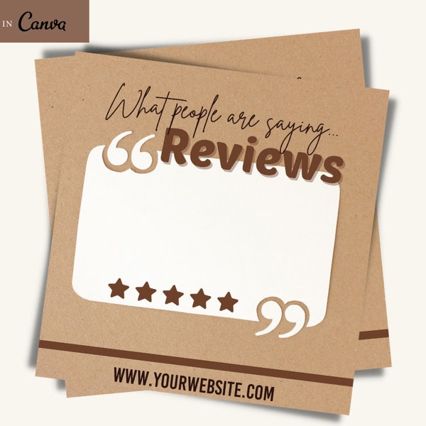 Leave a Review Flyer - Etsy
