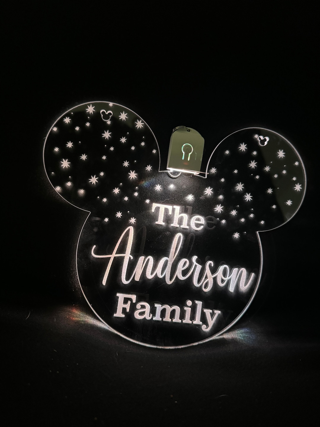 Personalized Family Name Stroller Tag Light Up, Amusement Theme Park ...
