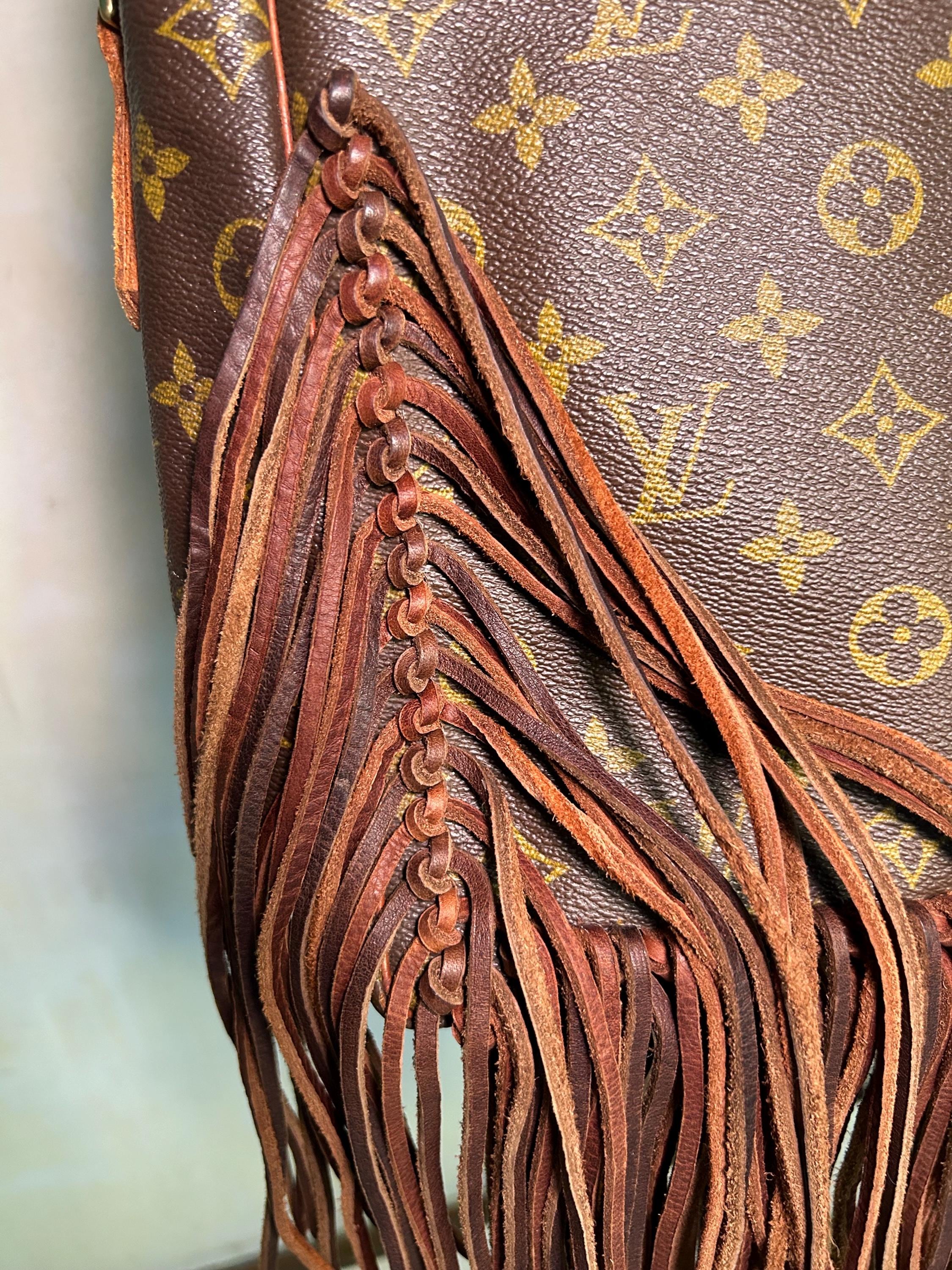 Custom Louis Vuitton LV Large Bag With Fringe - Etsy