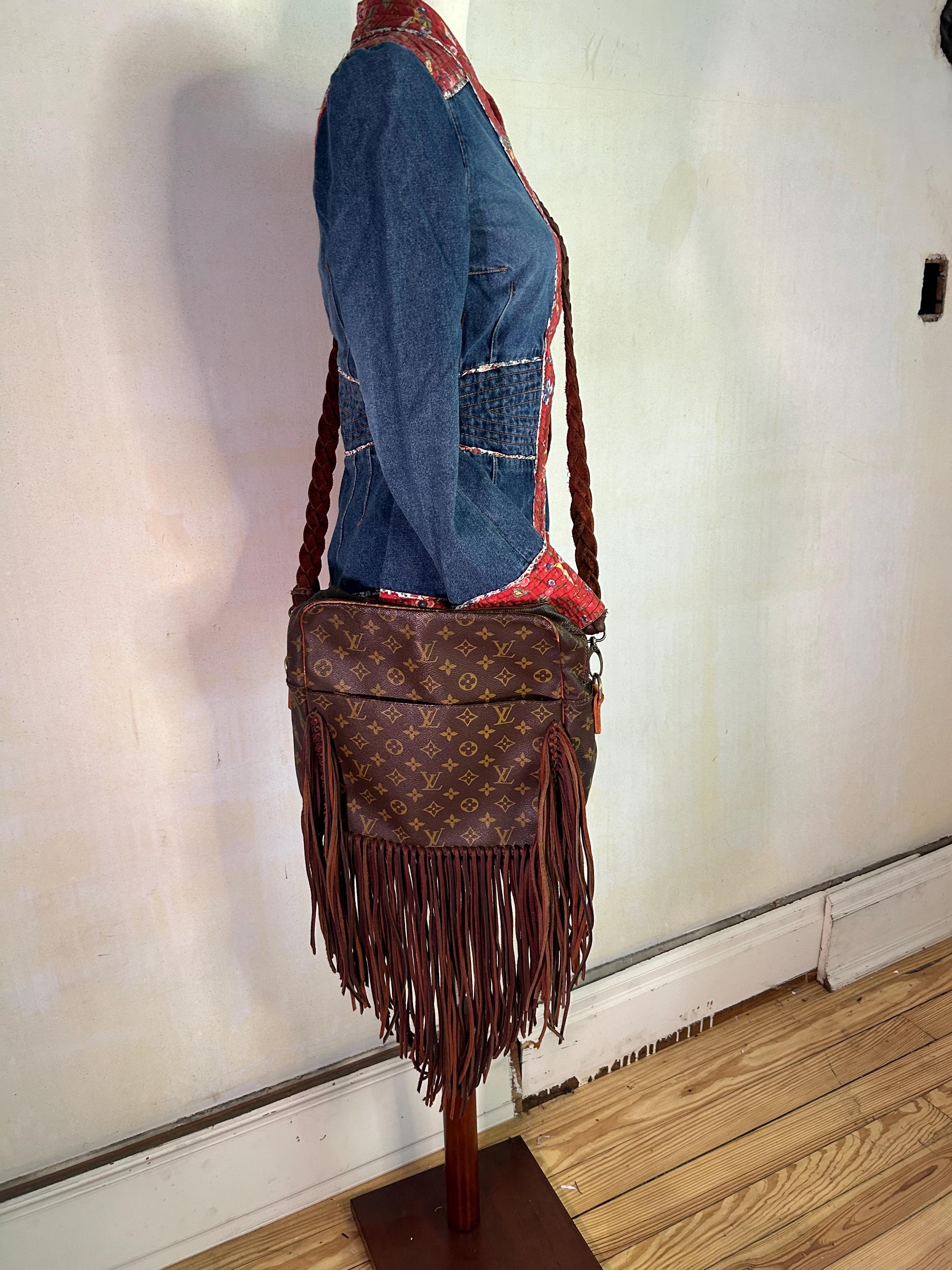 Custom Louis Vuitton LV Large Bag With Fringe - Etsy