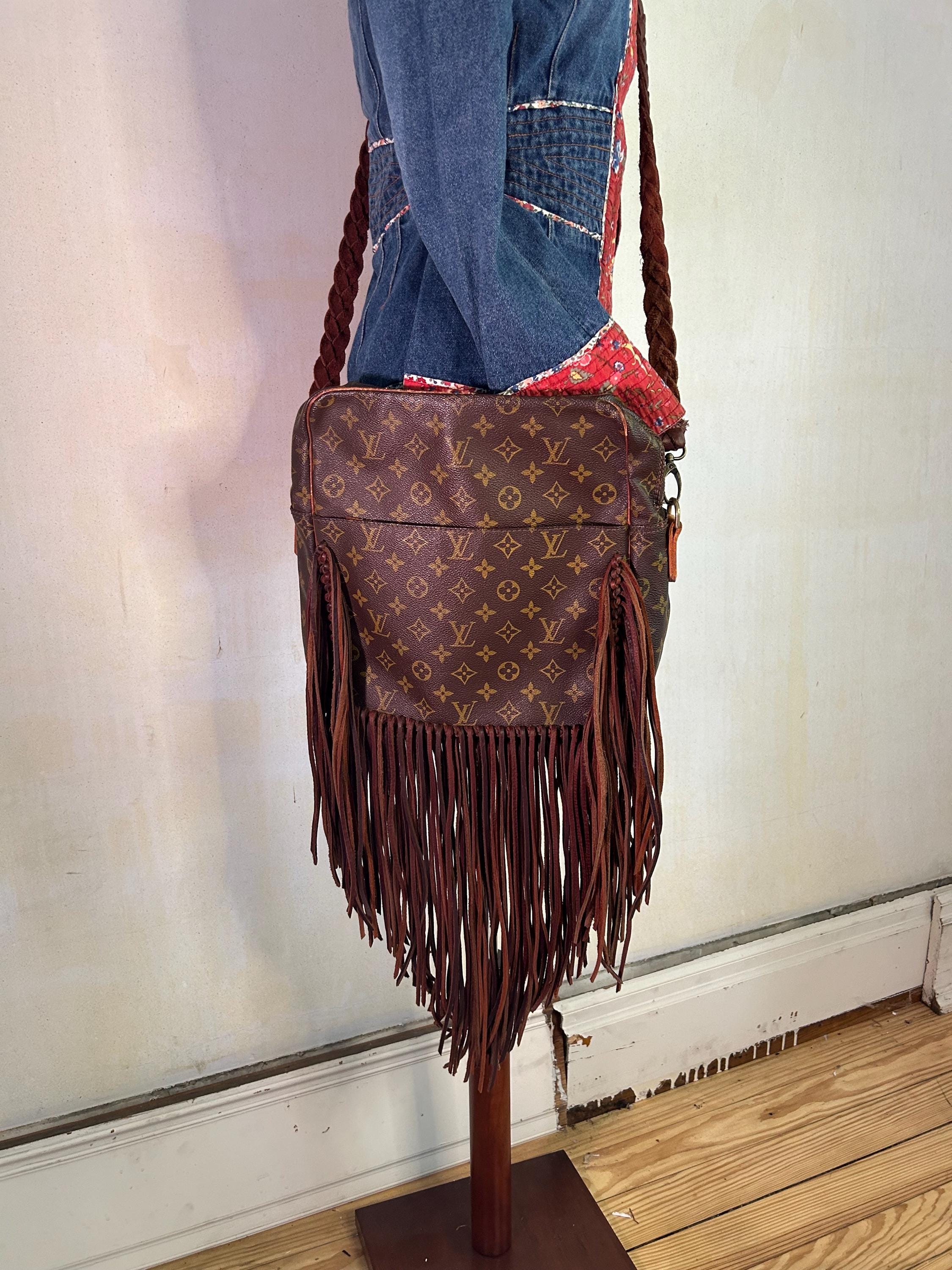 Custom Louis Vuitton LV Large Bag With Fringe - Etsy