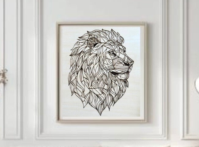 Lion Wall Art Wood Burnt Sign - Etsy