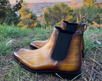 Pure Handmade Leather Stylish Chelsea Boots for Men's Gifts for Him - Etsy