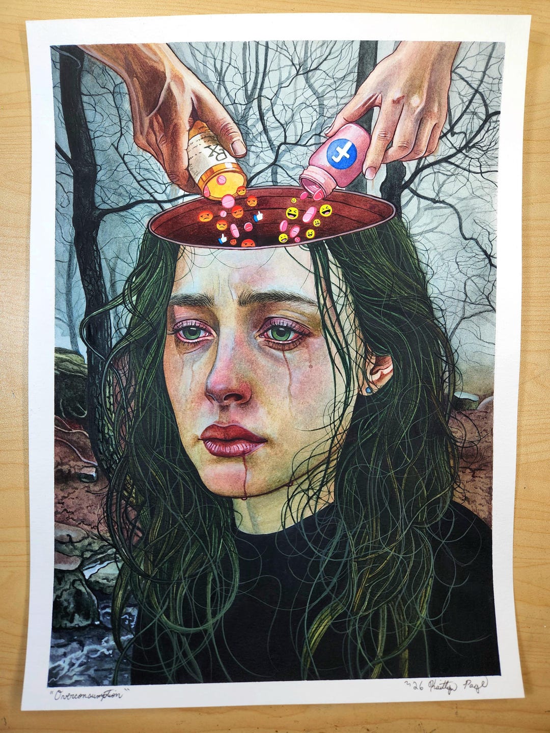 Overconsumption ~ Original Watercolor & Gouache Painting Related to ...