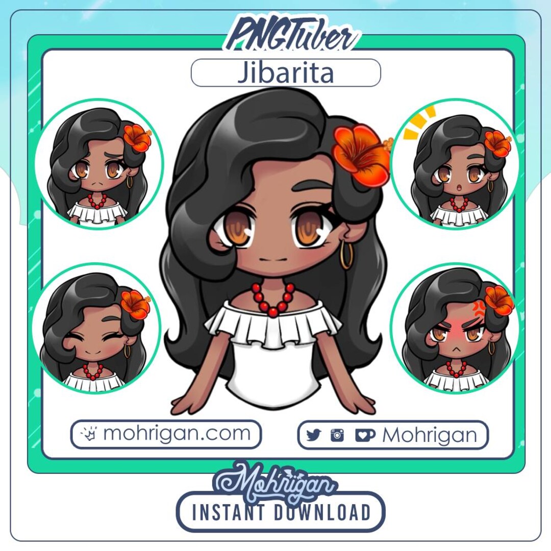 Jibarita Custom Pngtuber Avatar Vtuber Model for Streaming Chibi-style ...