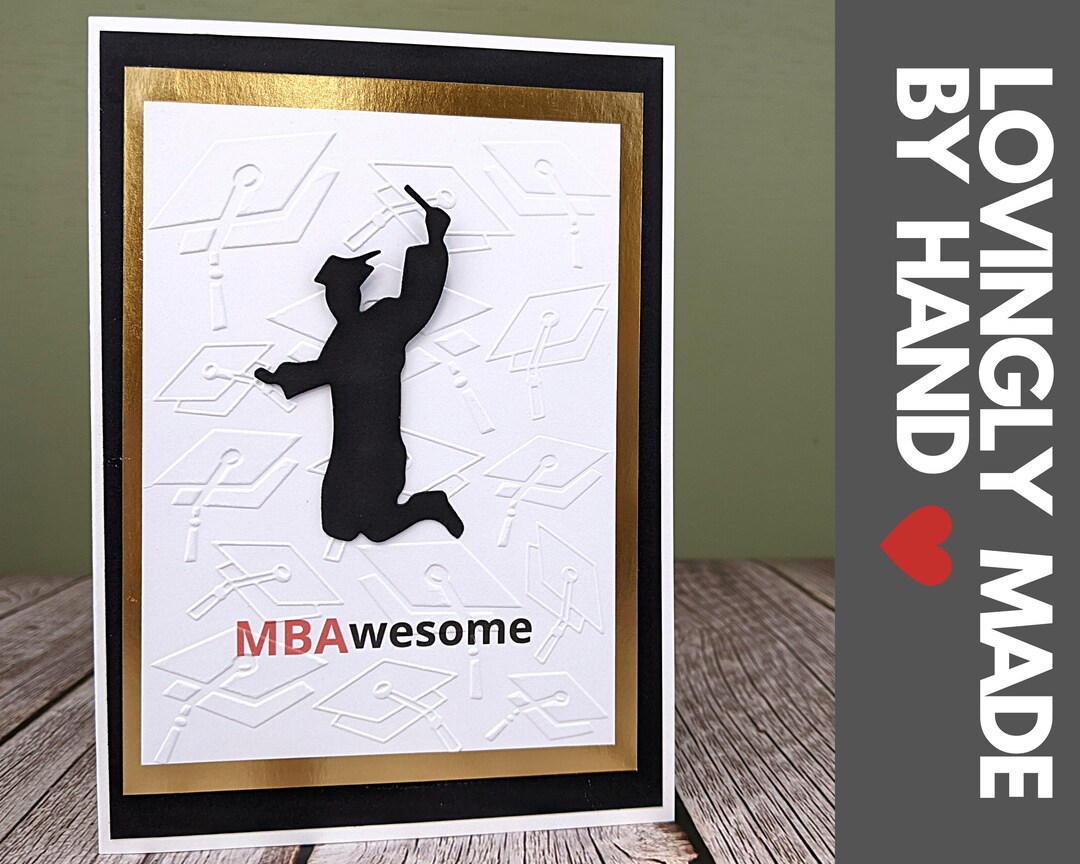Handmade MBA Graduation Card, Handmade Masters Graduation Card, Hand ...