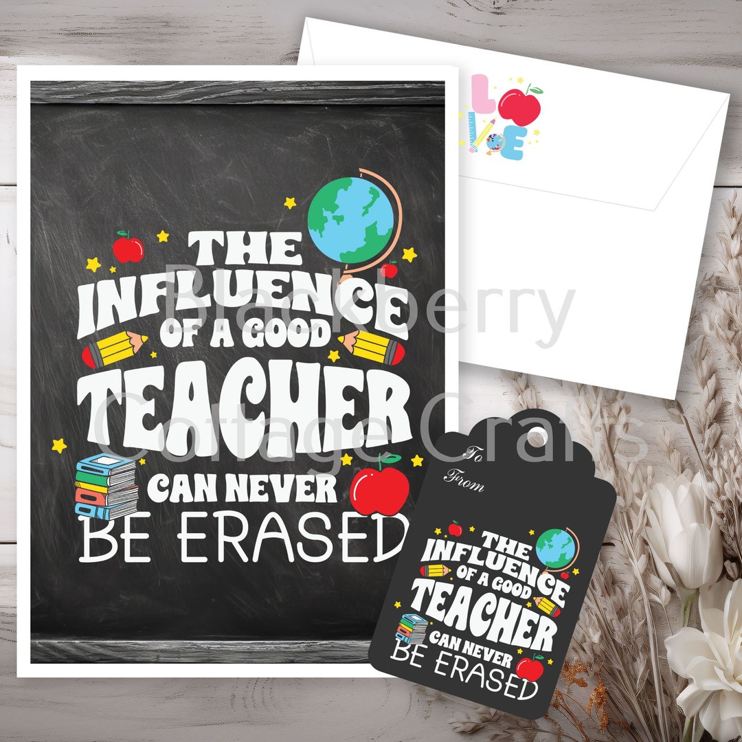 Funny Thank You Teacher Card, Matching Envelope and Gift Cards Perfect ...