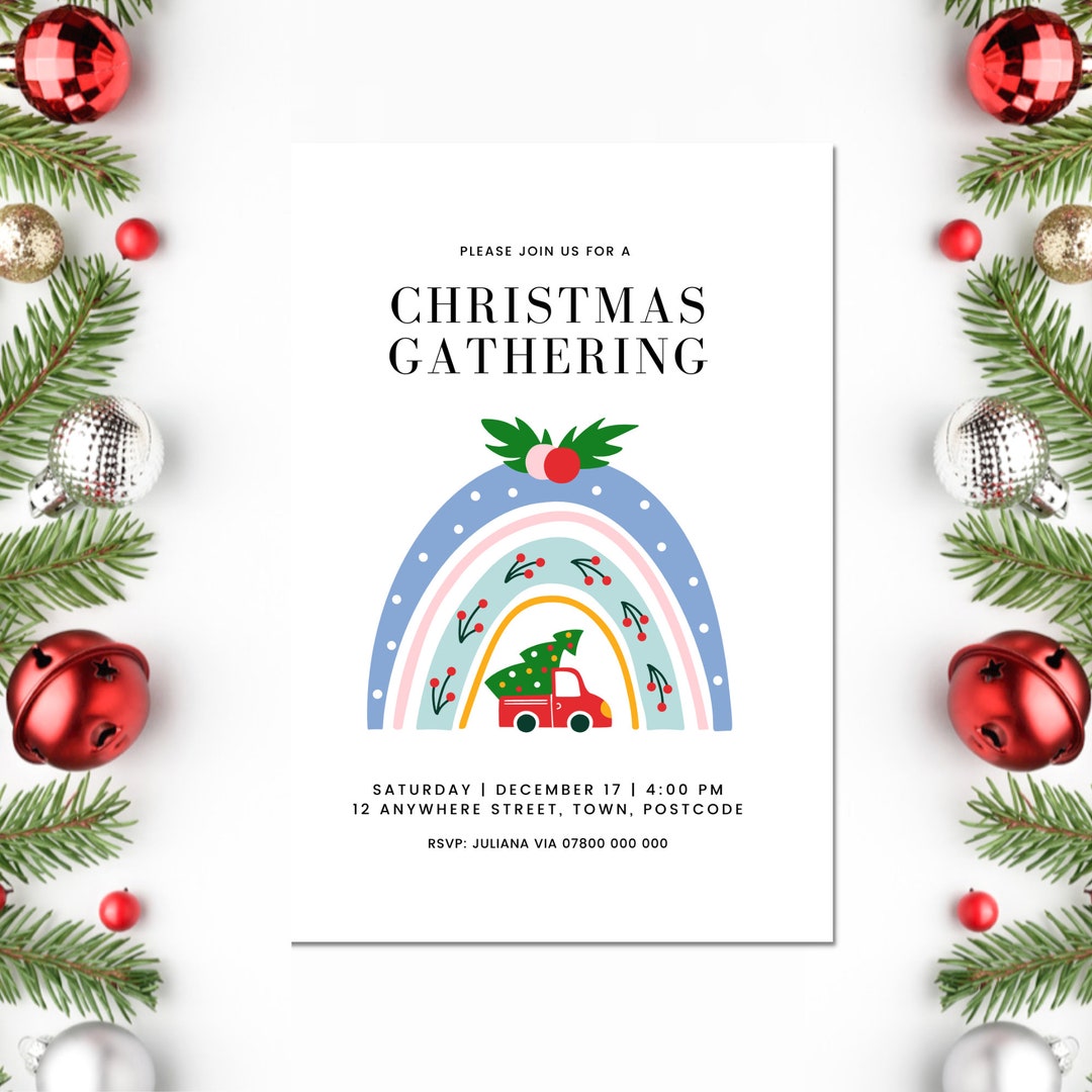 Christmas Gathering Invitation Christmas Party Invite Christmas Party ...