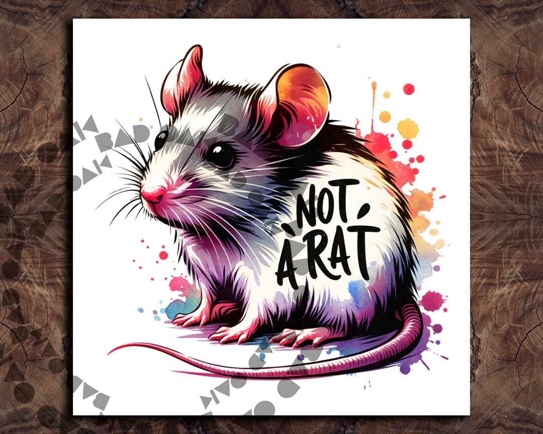 Funny Not a Rat Mouse Farm Clipart Shirt Sublimation Design Digital ...