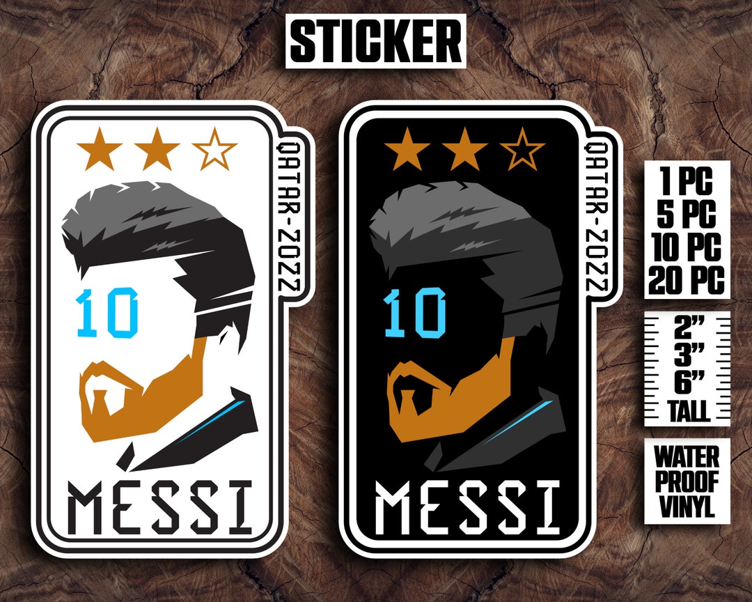 Messi Argentina Team Qatar 2022 Sticker, Messi Sticker, Argentina World ...