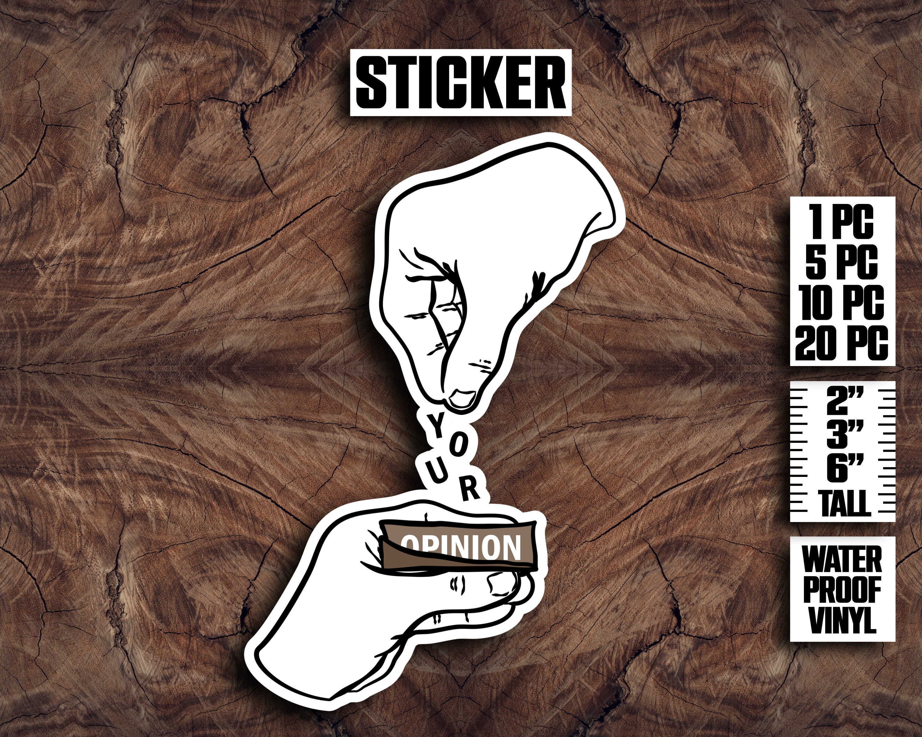 Your Opinion Weed Joint Sticker, Dope Weed Sticker, Weed Lover, Pothead ...