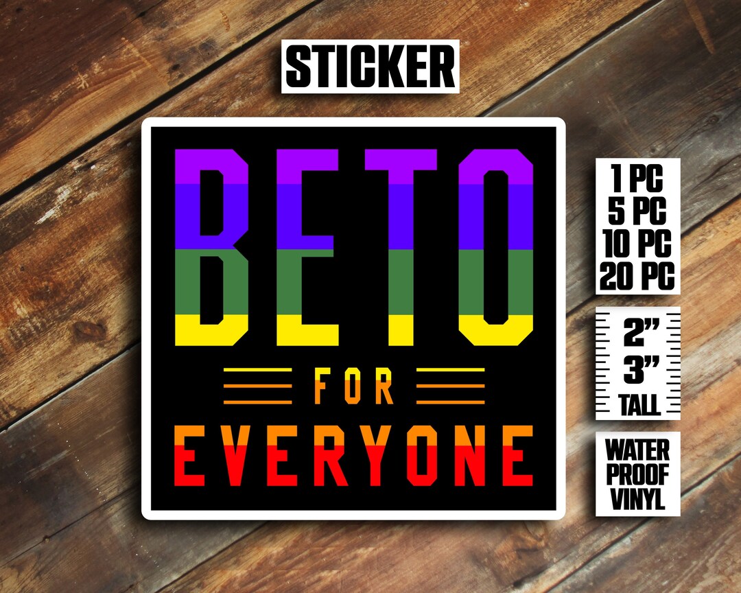 Beto O'rourke for Everyone Sticker, Beto for Governor, Beto for Texas ...