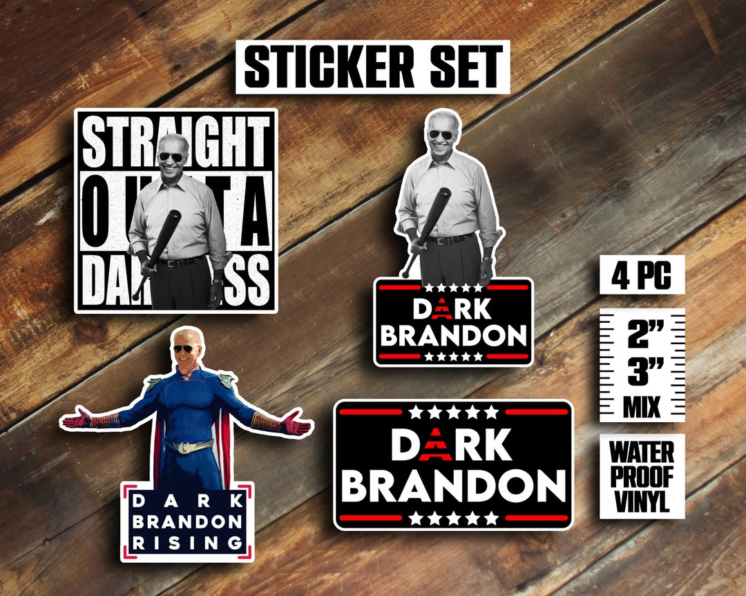 Dark Brandon Sticker Set, Brandon Joe Biden Dark Meme, Pro Biden ...
