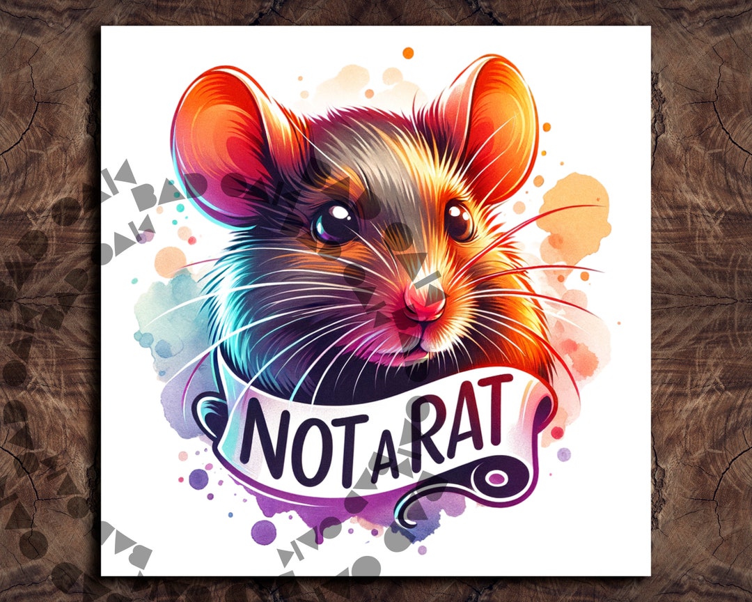 Funny Not a Rat Mouse Farm Clipart Shirt Sublimation Design Digital ...
