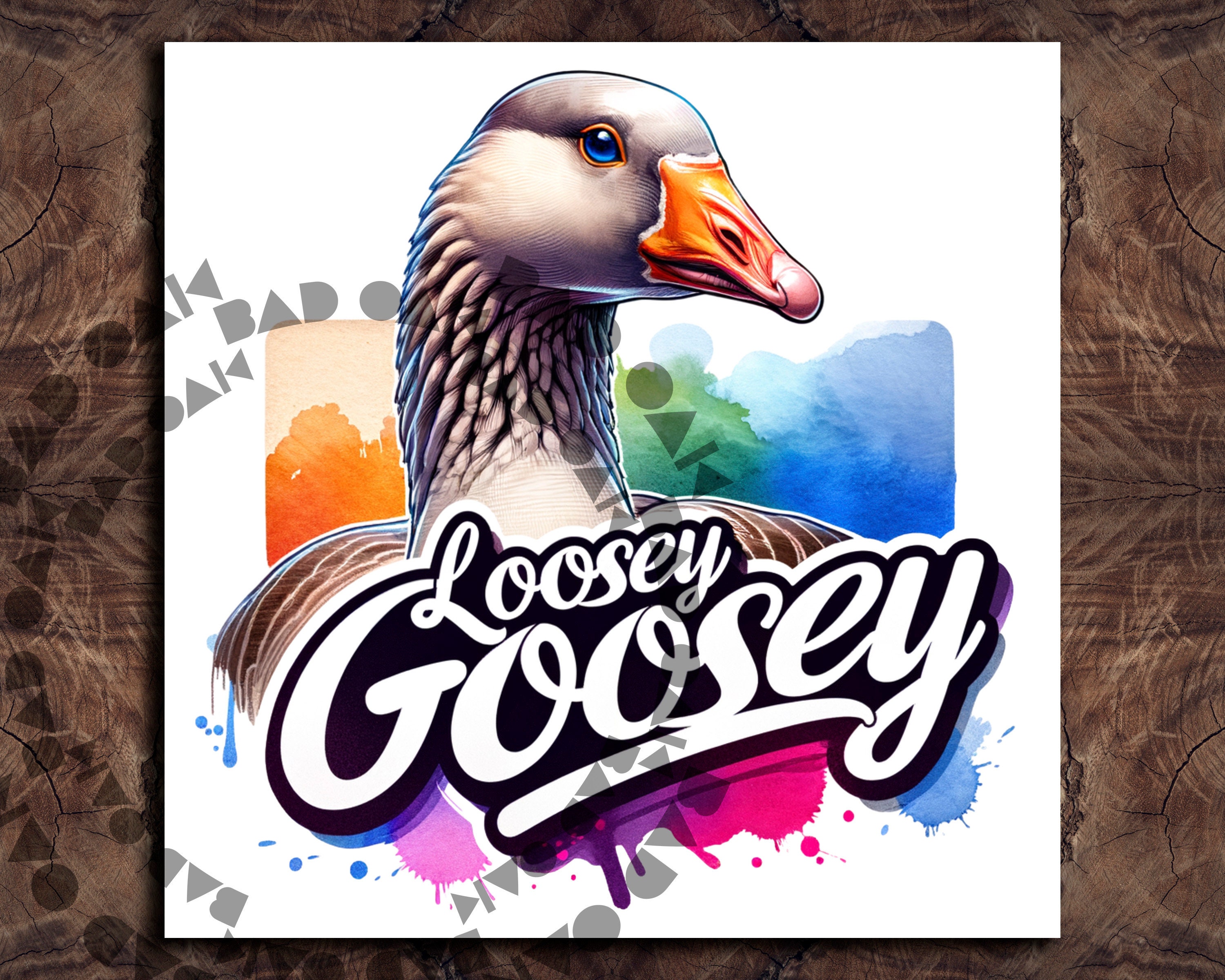 Funny Loosey Goosey Goose Farm Clipart Shirt Sublimation Design Digital ...