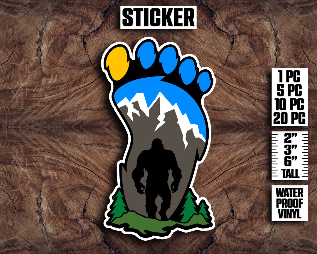 Bigfoot Sticker, Sasquatch Sticker, Big Foot Sticker, Yeti in the ...