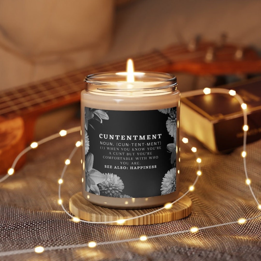 DEFINITION OF CUNTENTMENT Scented Candle, 9oz - Etsy