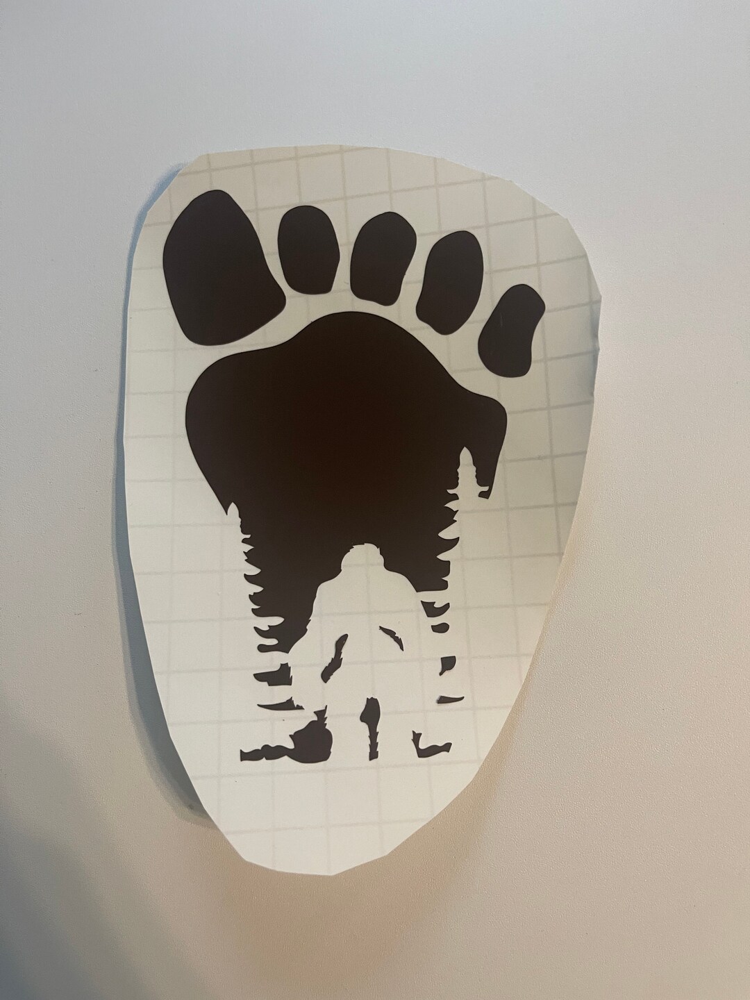 Bigfoot Silhouette Footprint Decal - Etsy