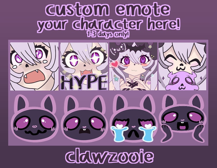 Custom Stream Emote for Twitch, Kick, Youtube, Facebook, Subscriber ...