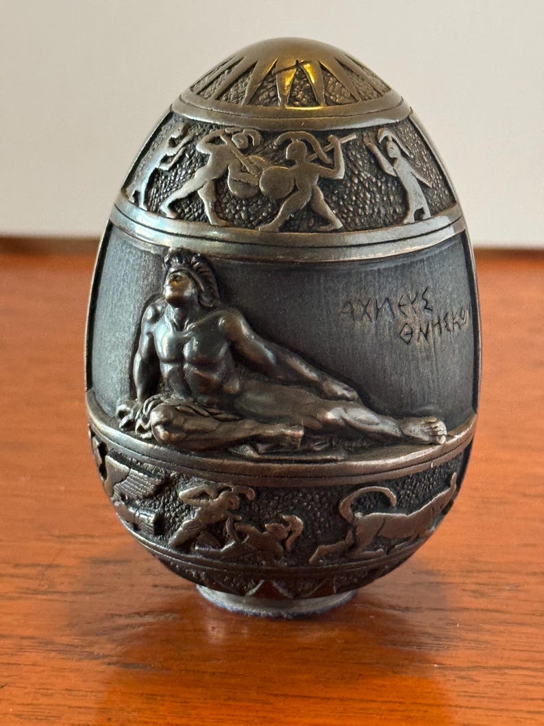 Vintage 999 Silver Egg From Greece - Etsy