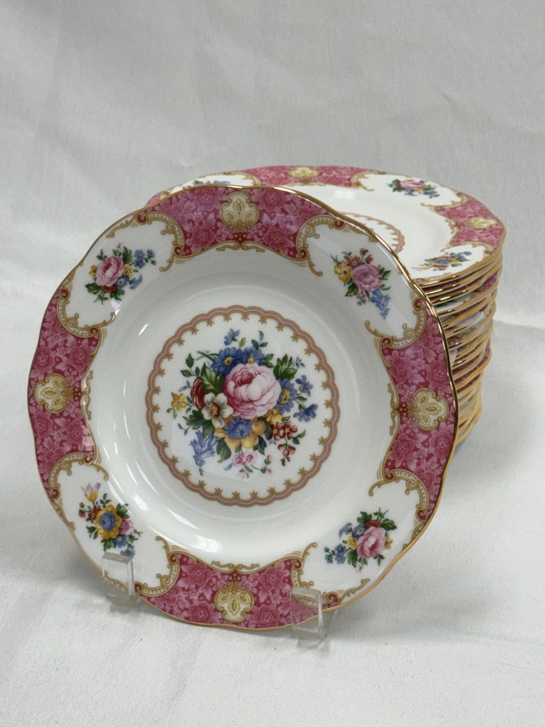 Royal Albert Lady Carlisle Set of 18 Salad Plates - Unused - Etsy