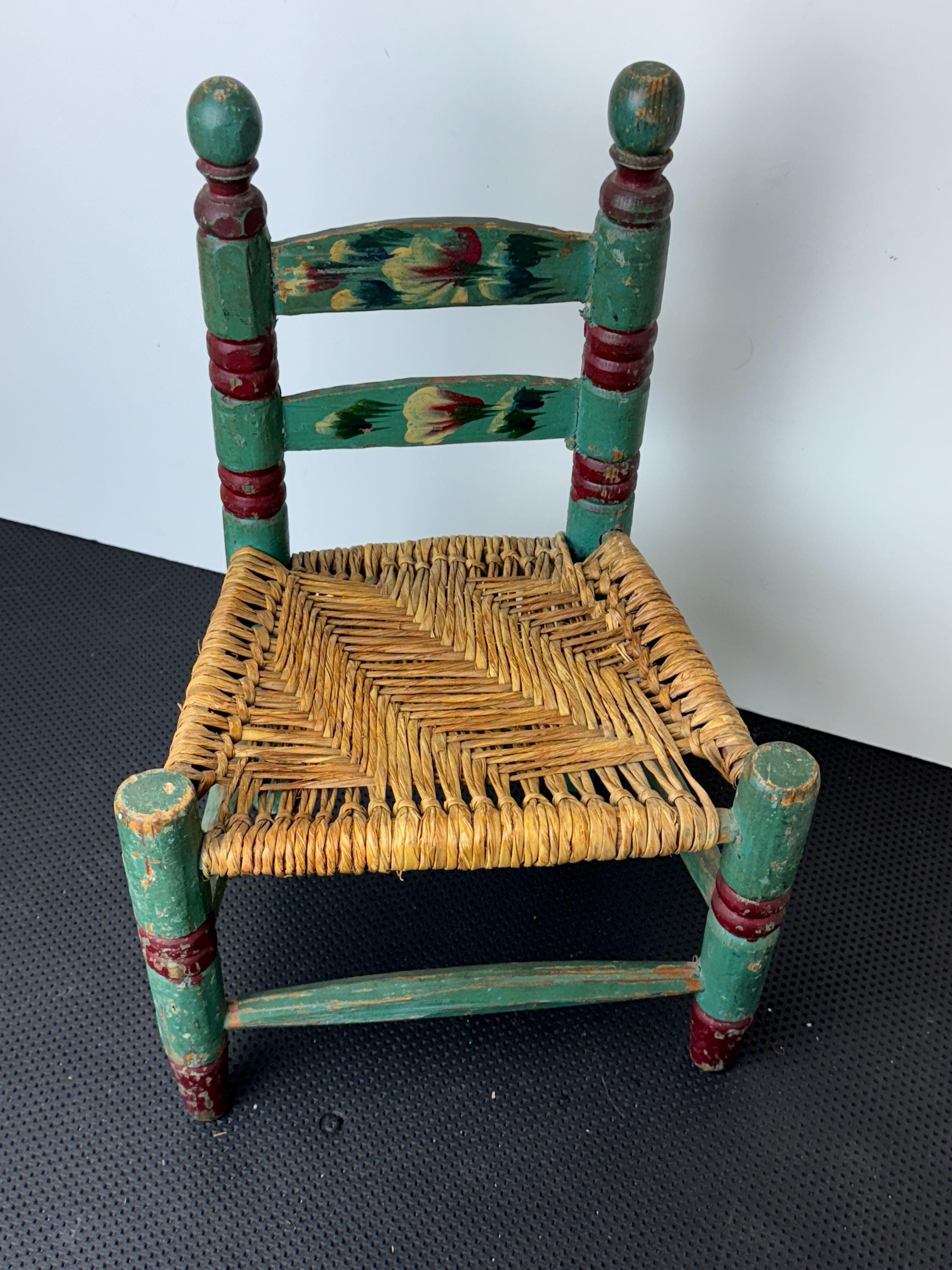 Antique Child's Chair - Hand Painted - Etsy