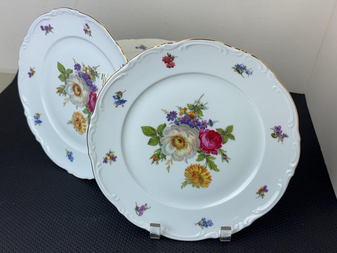 Mitterteich Meissen Floral Dinner Plates - Set of 12 - Unused - Etsy