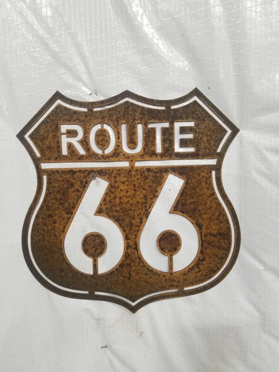 Route 66 Metal Rusty Rustic Sign USA Made - Etsy
