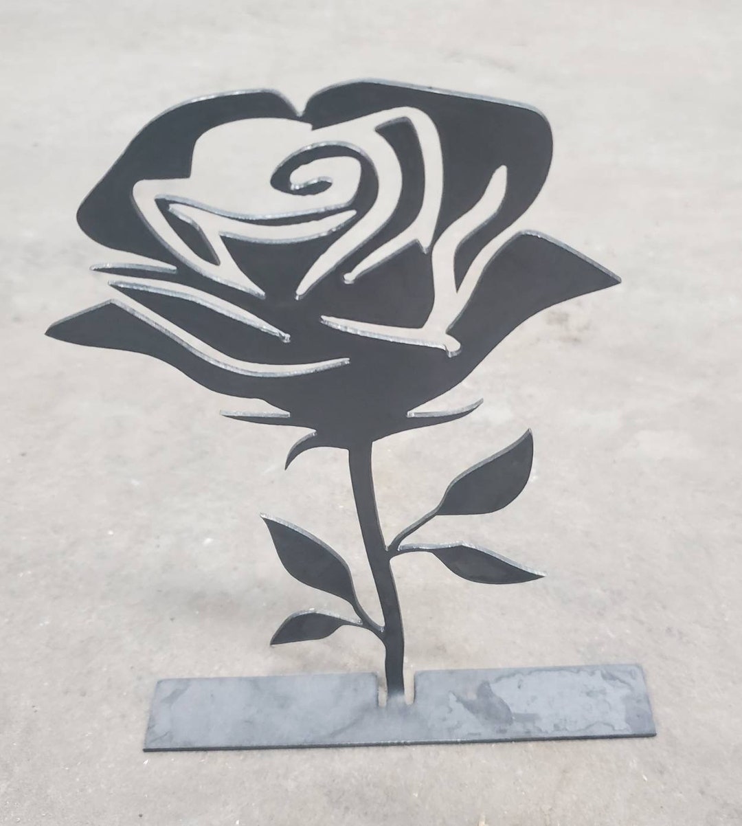 Metal Rose Flower Free Standing Usa Made - Etsy