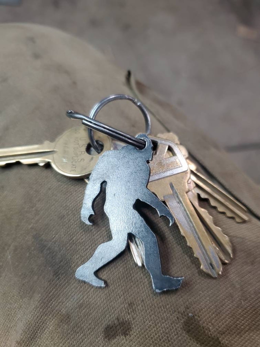 Bigfoot Sasquatch Metal Key Chain Usa Made - Etsy