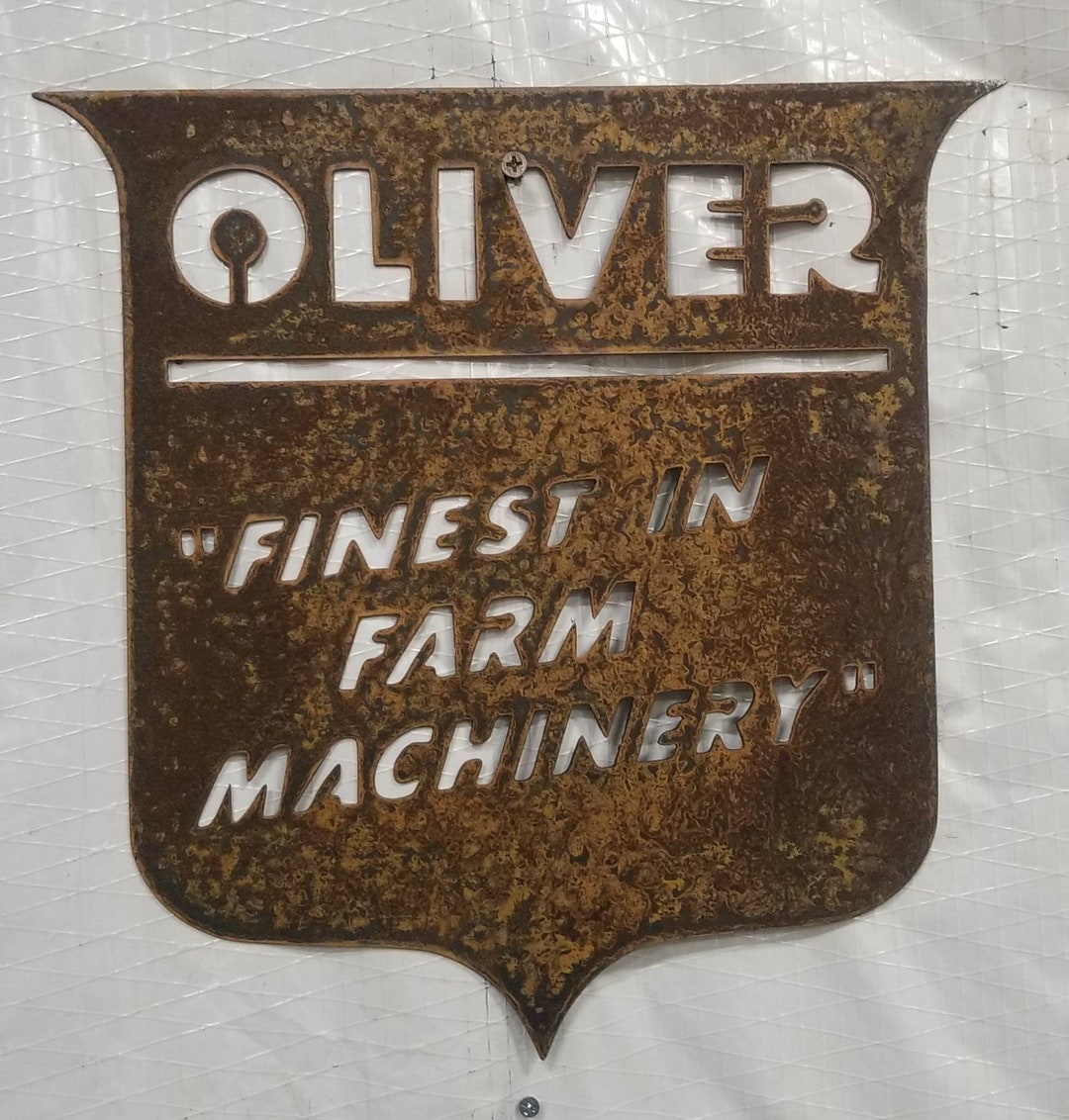 Oliver Tractor Rustic Rusty Metal Sign USA Made - Etsy